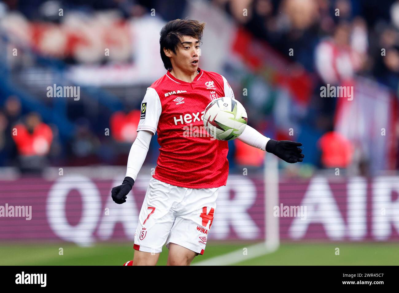 Paris, France. Credit: D. 10th Mar, 2024. Junya Ito (Reims) Football ...