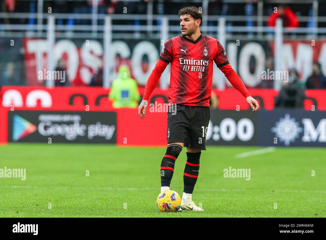 Milan, Italy. 10th Mar, 2024. Theo Hernandez of AC Milan seen in action ...