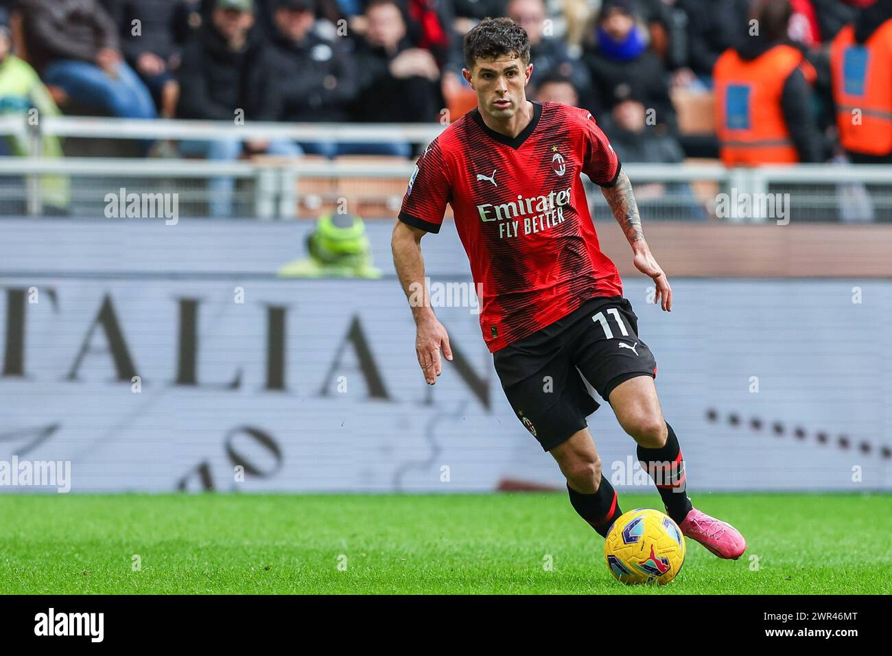 Milan, Italy. 10th Mar, 2024. Christian Pulisic of AC Milan seen in ...
