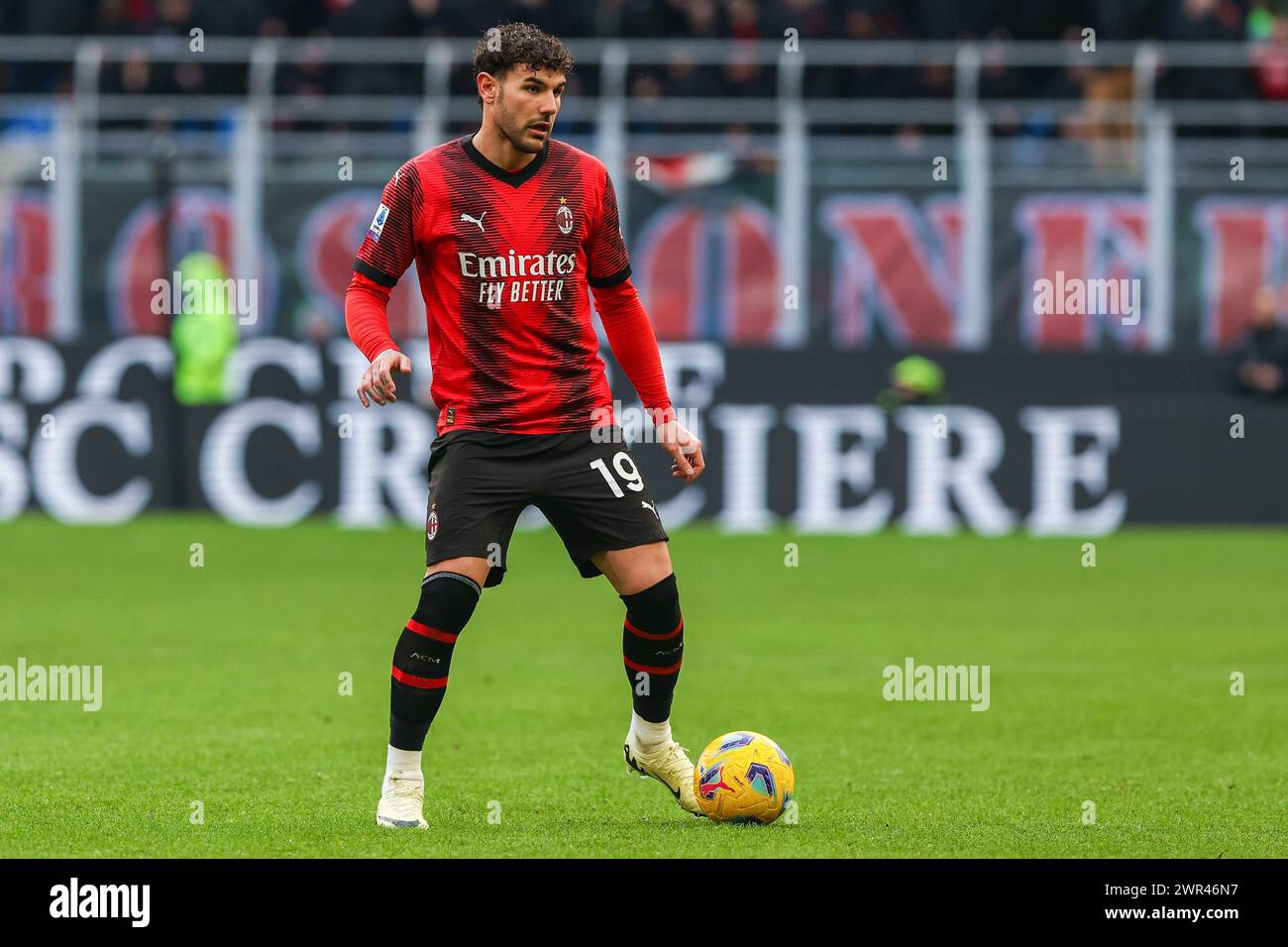 Milan, Italy. 10th Mar, 2024. Theo Hernandez of AC Milan seen in action ...