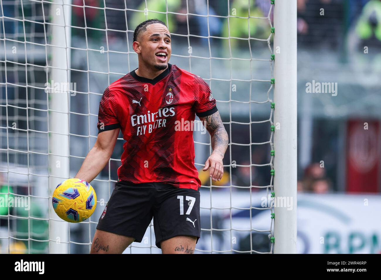 Milan, Italy. 10th Mar, 2024. Noah Okafor of AC Milan seen in action ...