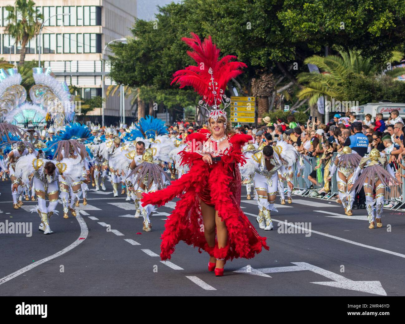 SANTA CRUZ DE TENERIFE, SPAIN - FEBRUARY 13, 2024: The Coso parade ...