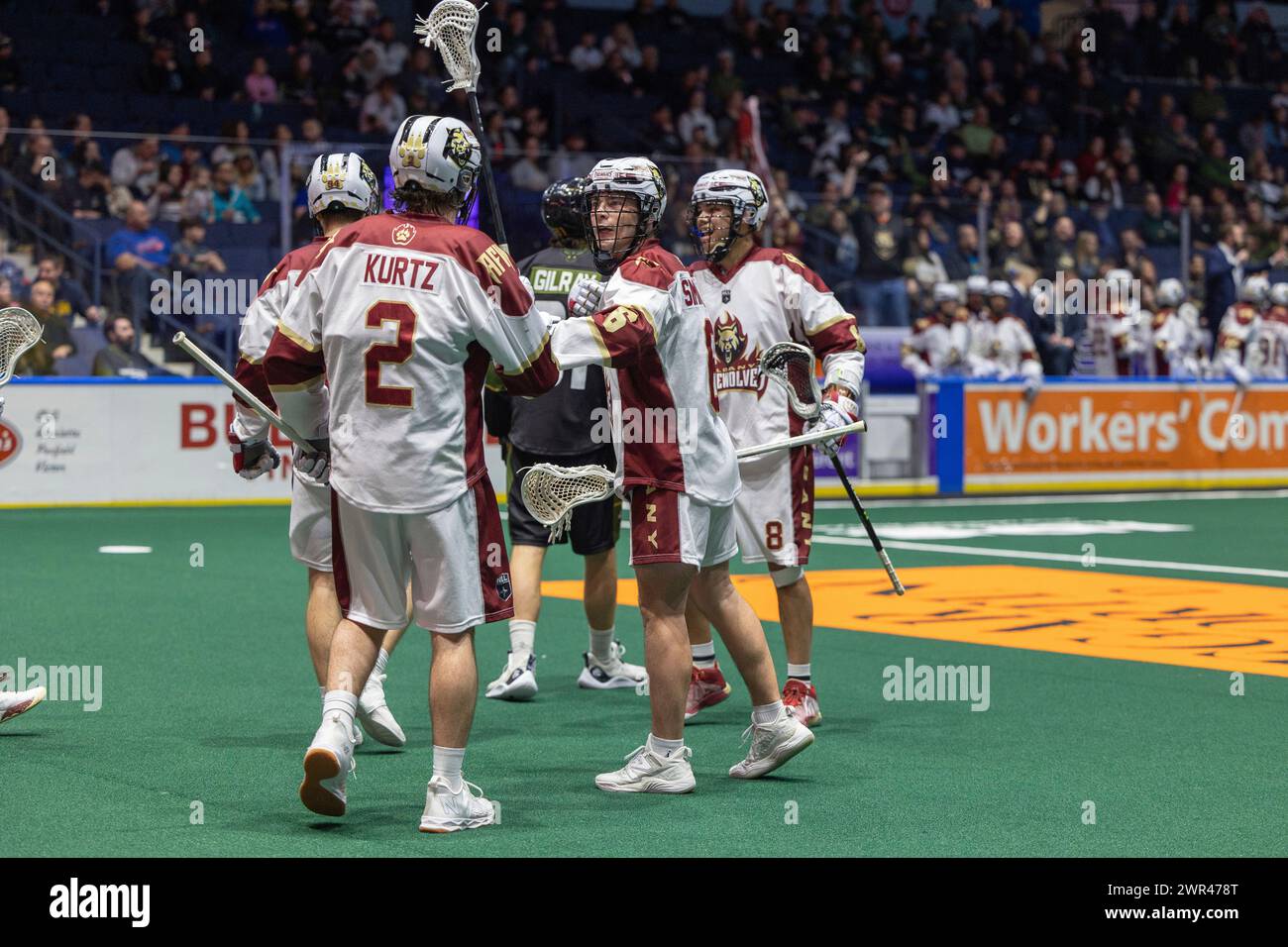 March 9th, 2024: Albany Firewolves forward Alex Simmons (6) celebrates ...