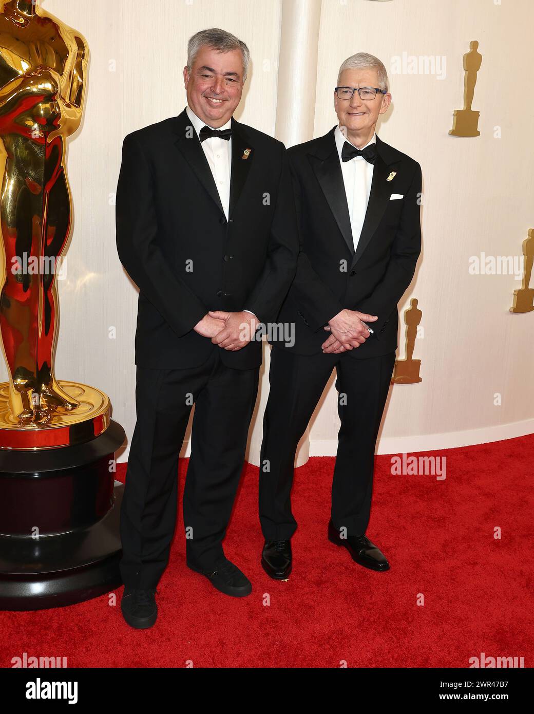 Los Angeles, USA. 10th Mar, 2024. Tim Cook walking on the red carpet at ...
