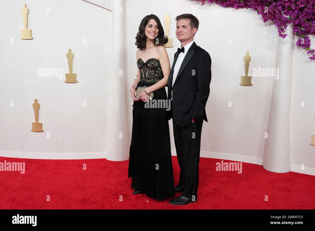 From left, Tal Kantor and Amit R. Gicelter arrive at the Oscars on ...