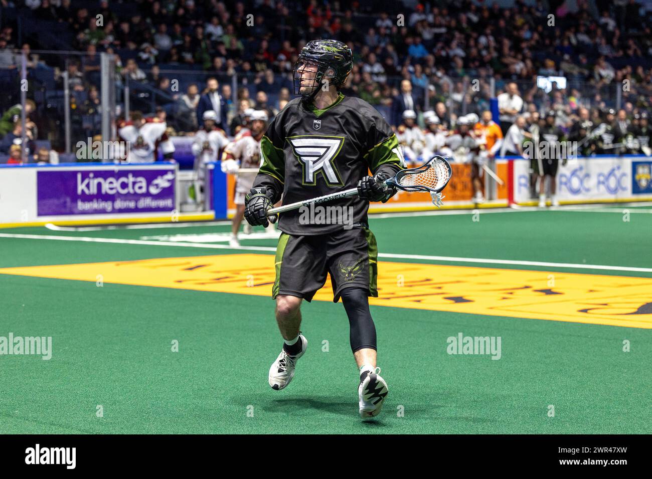 March 9th, 2024: Rochester Knighthawks forward Connor Fields (10) runs ...