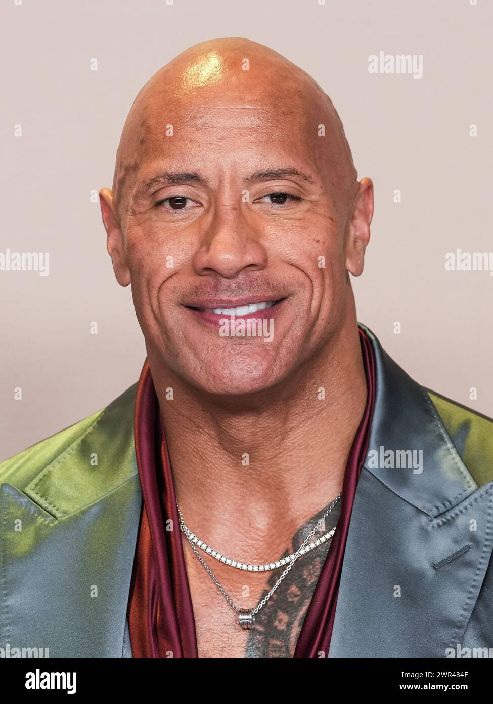 Los Angeles, USA. 10th Mar, 2024. Dwayne Johnson The Rock posing in the ...