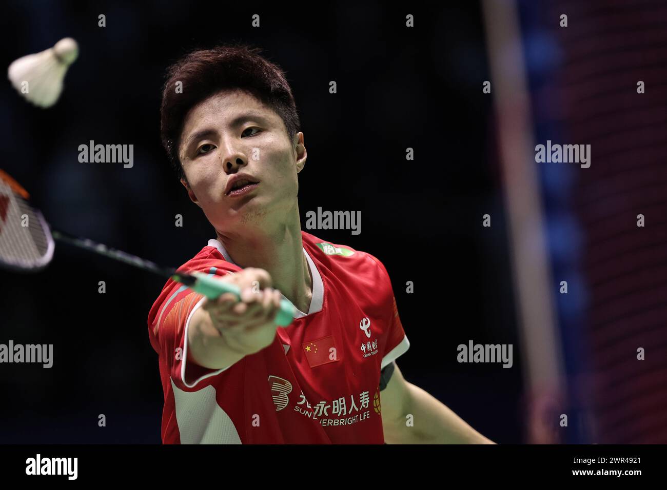 Paris, France. 10th Mar, 2024. Shi Yuqi of China competes during the ...