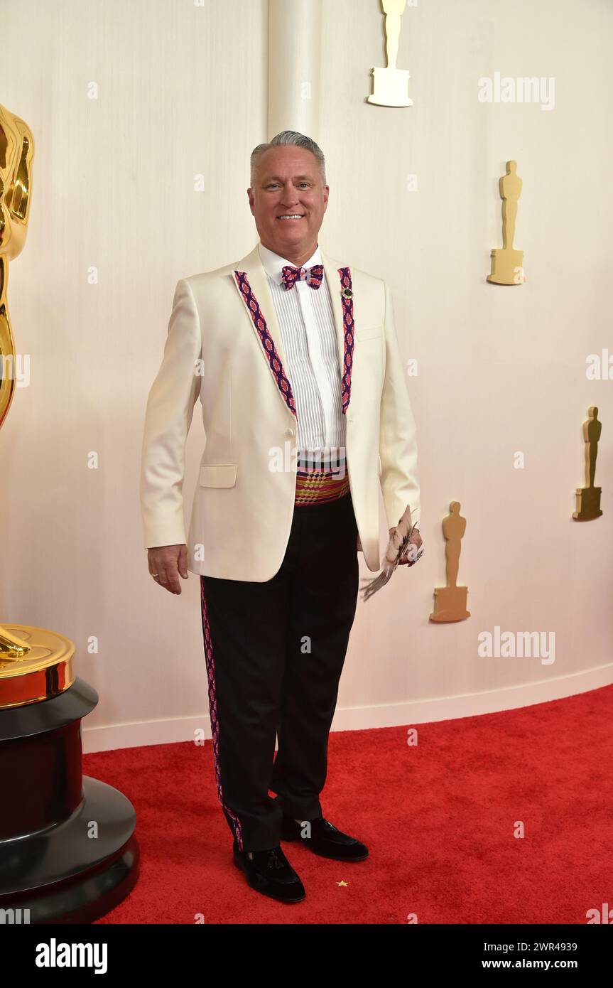 Chad Renfro arrives at the Oscars on Sunday, March 10, 2024, at the ...