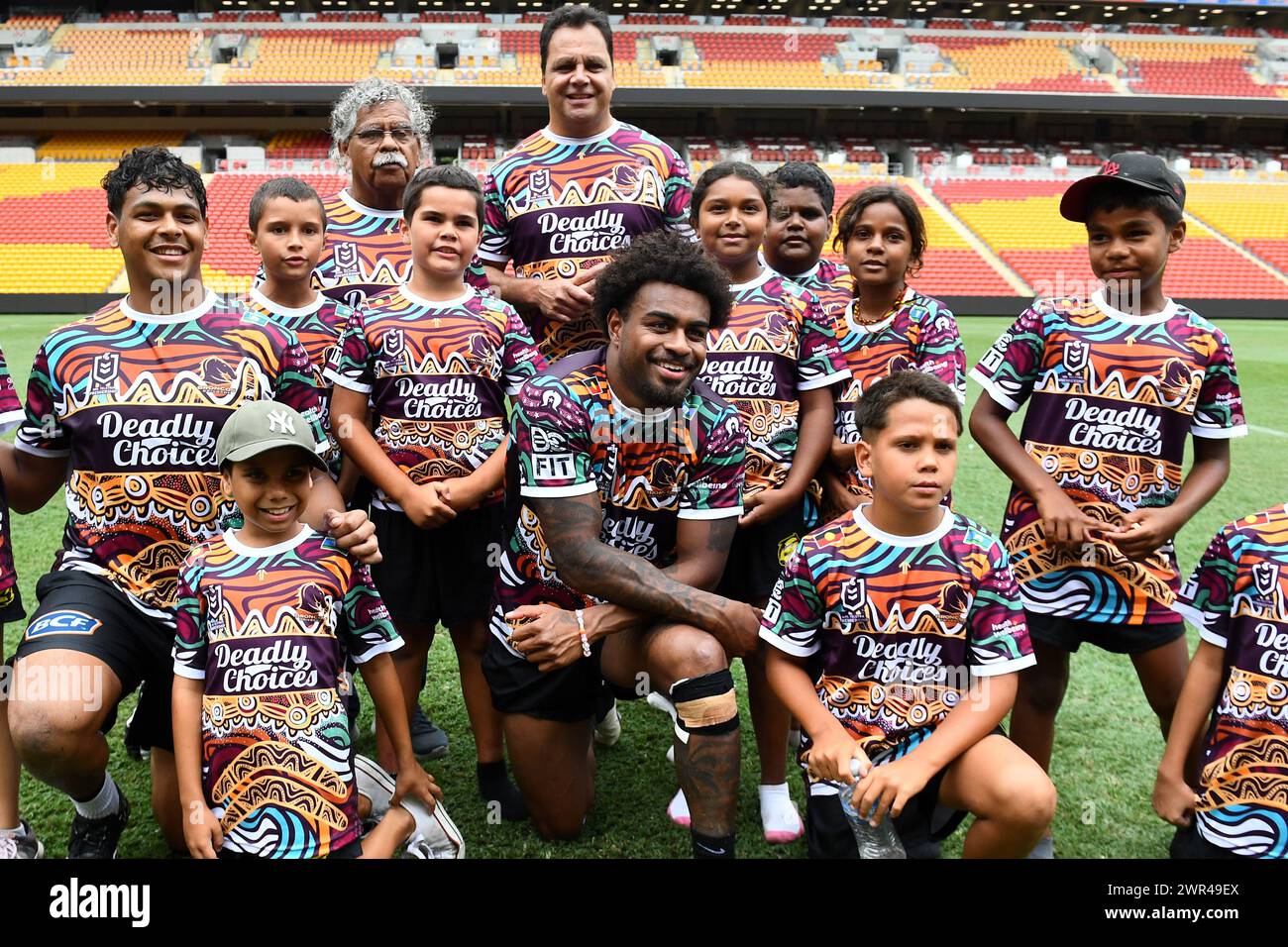 Brisbane, Australia. 11th Mar, 2024. Ezra Mam (middle front,) and ...