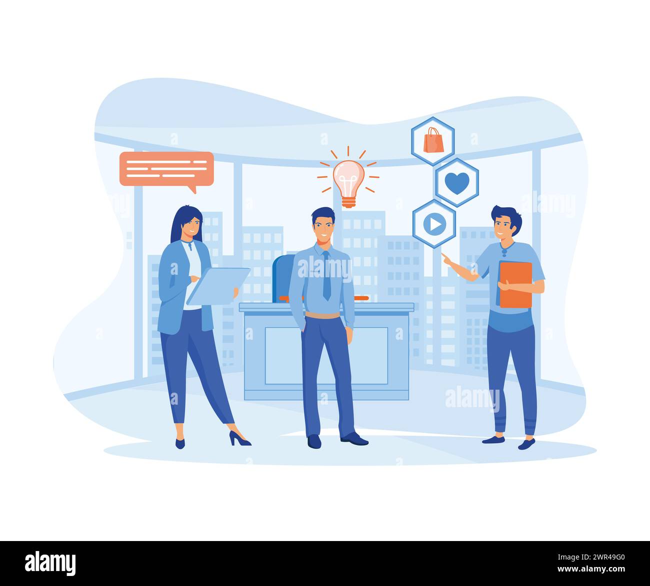 Collection Of Abstract Concepts Of Targeting Strategy Consumer Behavior Analysis Abstract