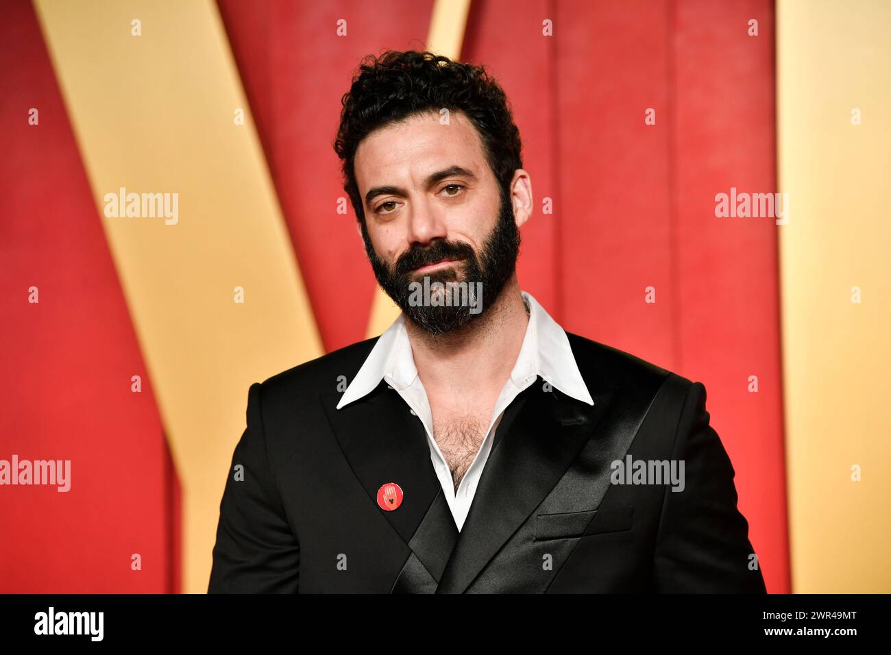 Morgan Spector arrives at the Vanity Fair Oscar Party on Sunday, March ...