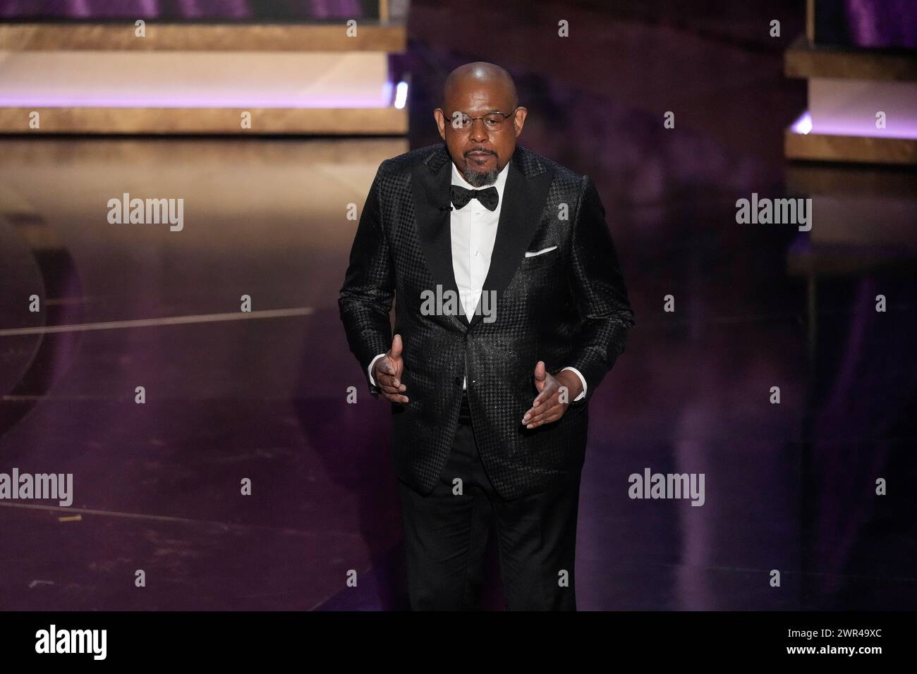Forest Whitaker presents the award for best performance by an actor in ...
