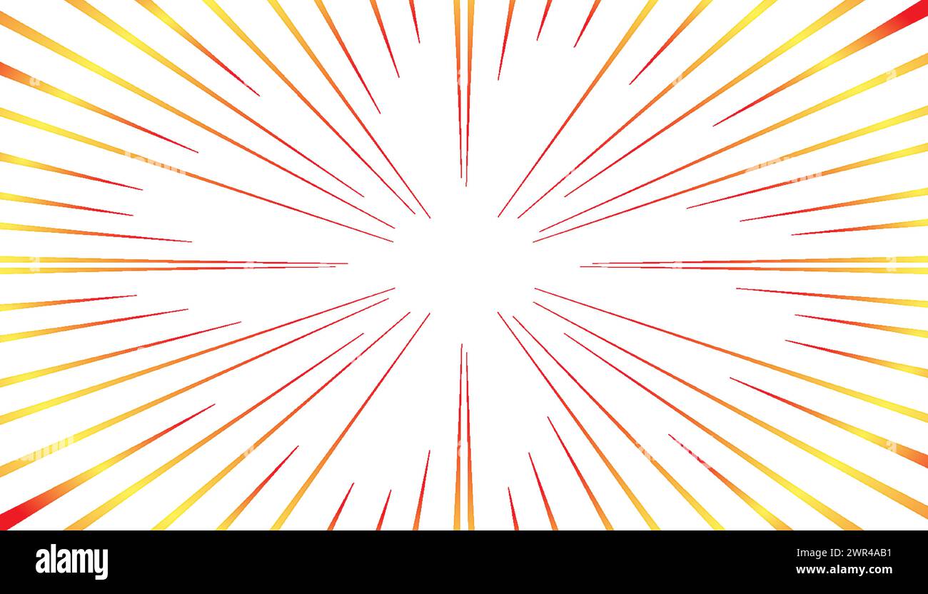 Manga speed burst frame radial anime speed lines vector illustration ...