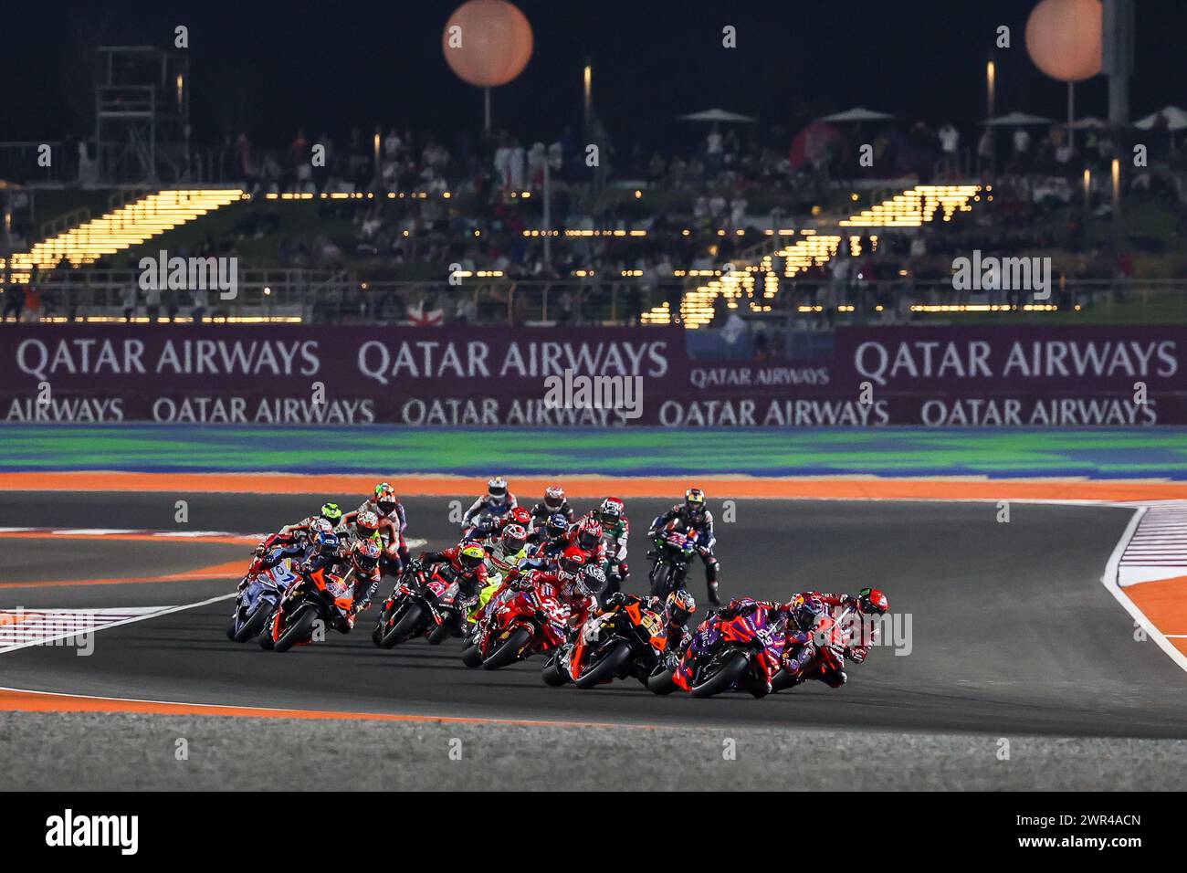 Doha, Qatar. 10th Mar, 2024. Riders compete during the race at MotoGP ...