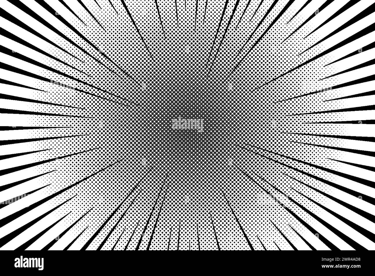 Manga speed burst frame radial anime speed lines vector illustration ...
