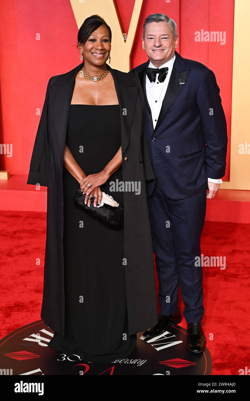 Los Angeles, USA. March 10th, 2024. Nicole Avant and Ted Sarandos ...