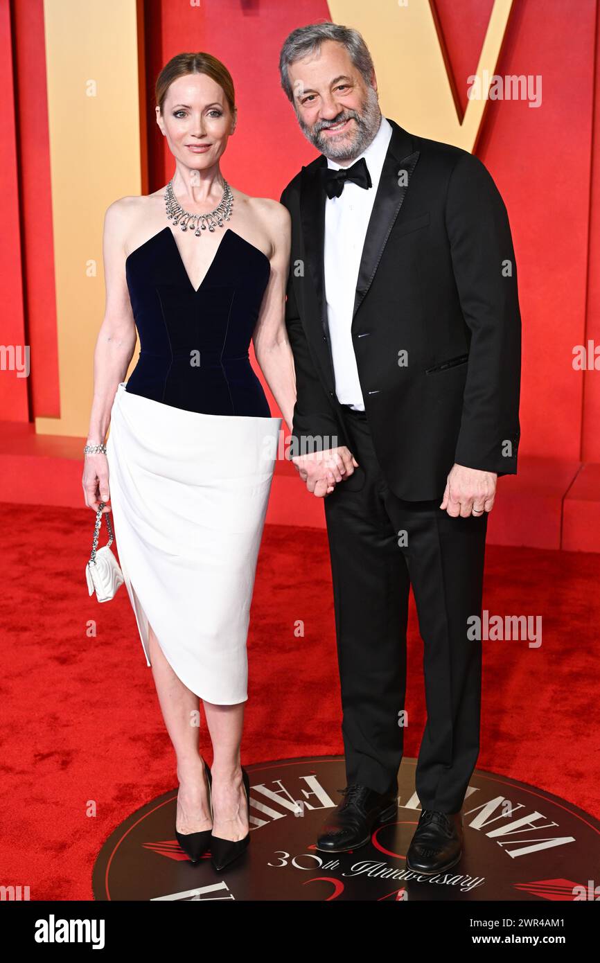 Los Angeles, USA. March 10th, 2024. Leslie Mann and Judd Apatow ...