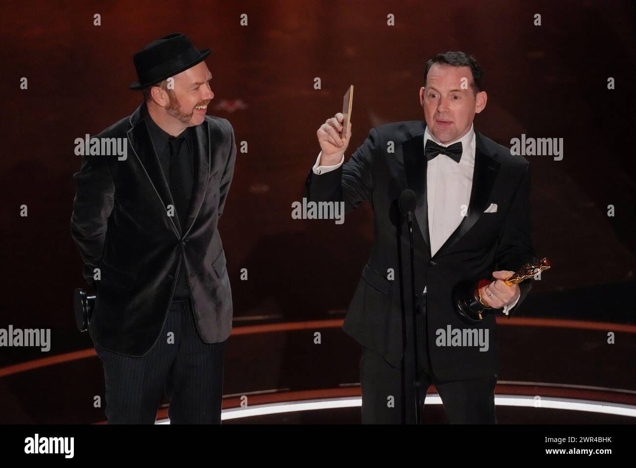 Tarn Willers, left, and Johnnie Burn accept the award for best sound ...