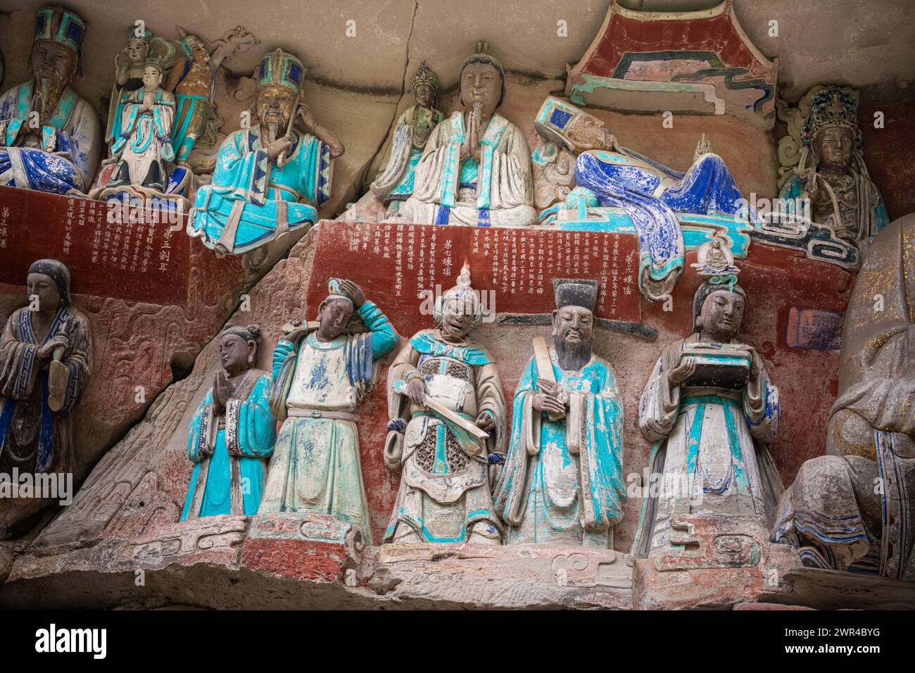 JANUARY 25, 2021, DAZU, CHINA: Ancient Rock-Caved Sculptures at Dazu ...