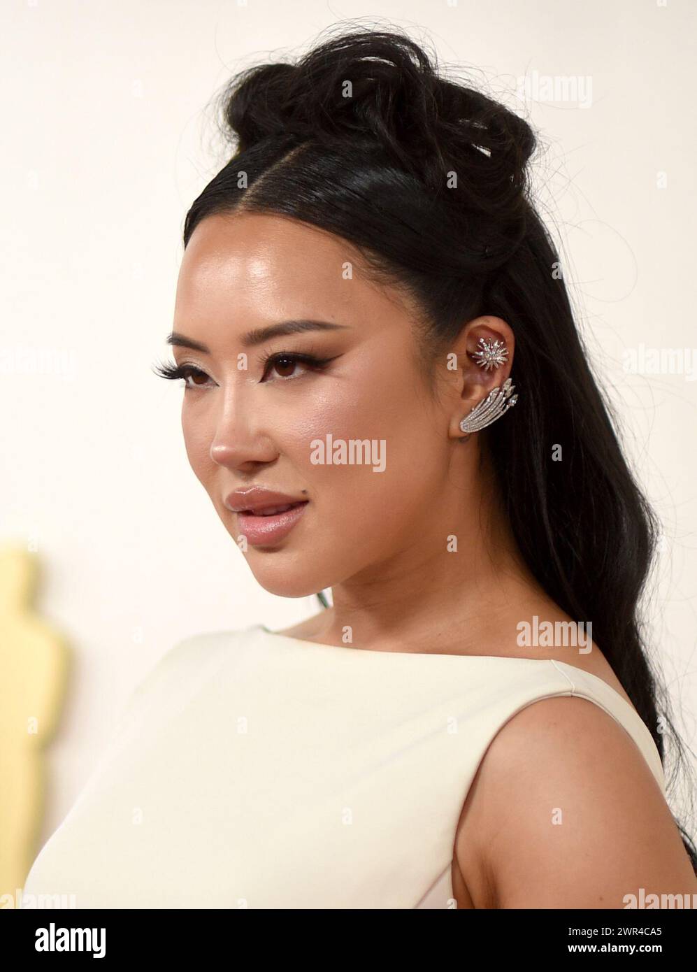 Ashley Yi arrives at the Oscars on Sunday, March 10, 2024, at the Dolby ...
