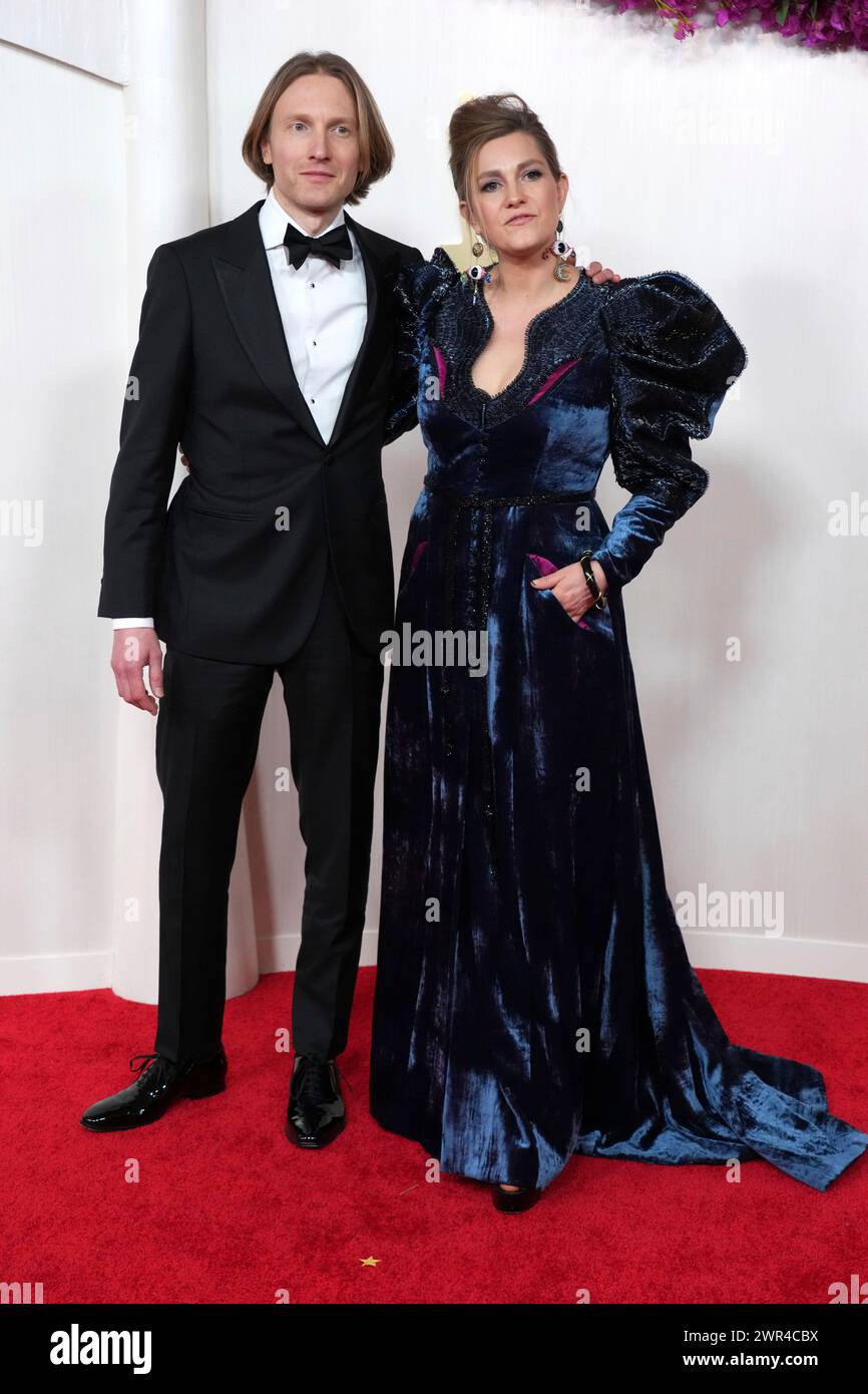 Holly Waddington arrives at the Oscars on Sunday, March 10, 2024, at ...