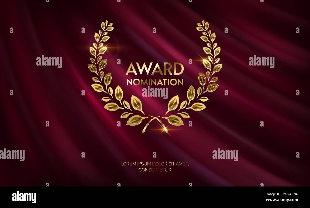 Laurel winner wreath with place for text realistic vector illustration ...