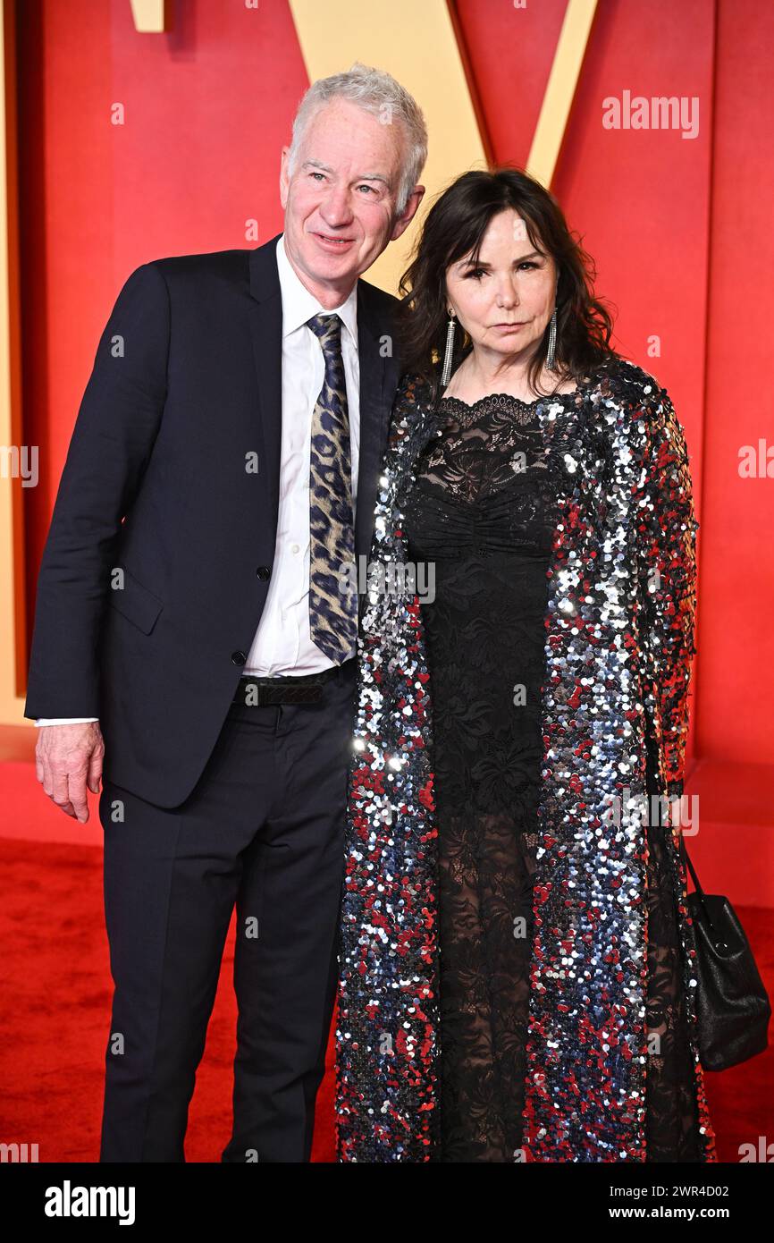 Los Angeles, USA. March 10th, 2024. John McEnroe and Patty Syth ...