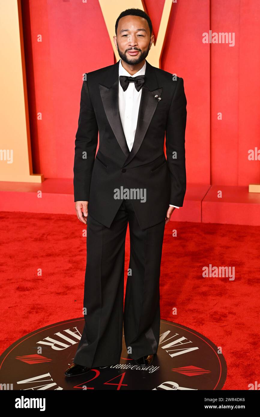Los Angeles, USA. March 10th, 2024. John Legend arriving at the Vanity ...