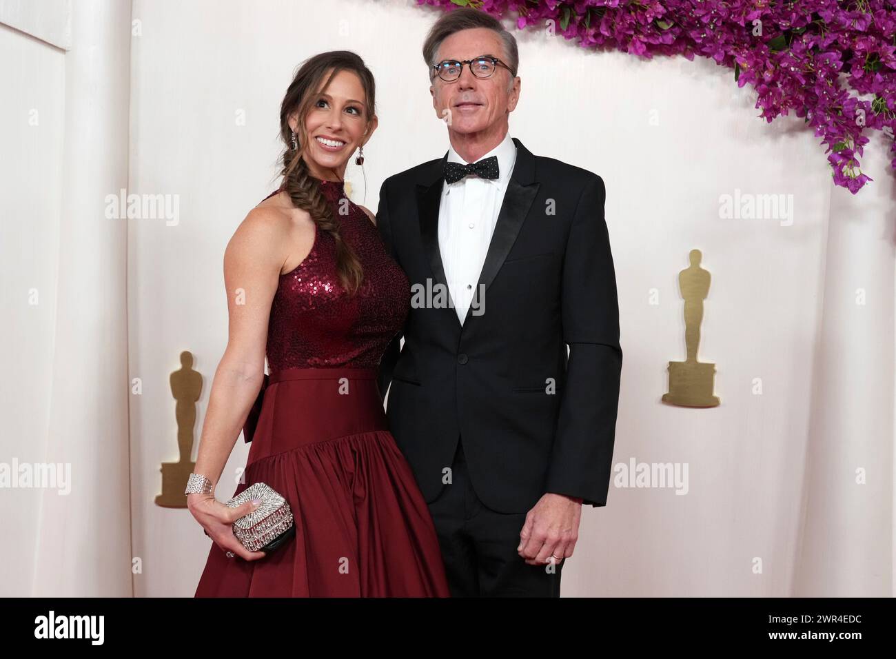 Angie Katsanevas, from left and Kevin O'Connell arrive at the Oscars on ...