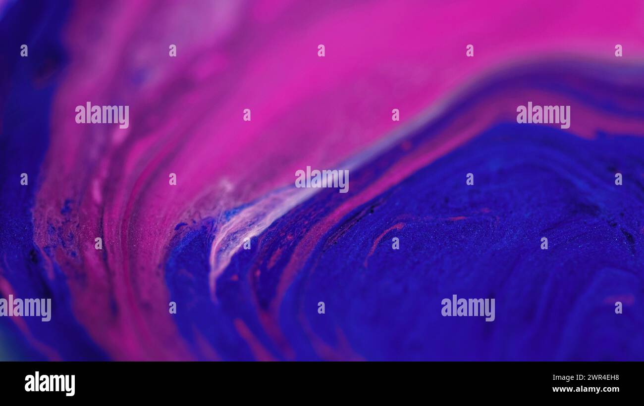 Paint blend ink wave pink blue glitter acrylic mix Stock Photo - Alamy