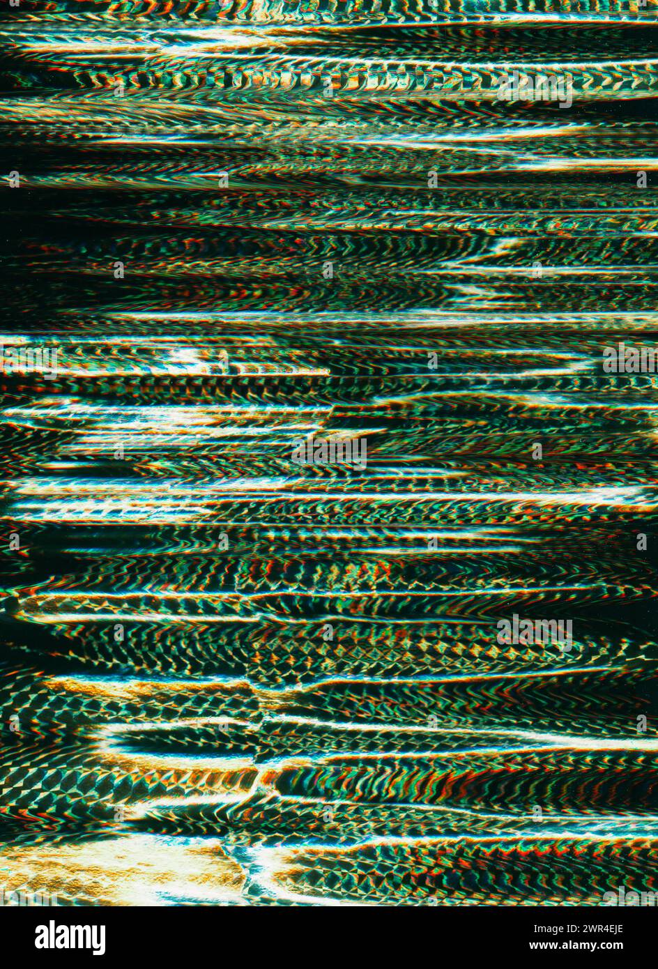 Glitch texture screen distortion green noise waves Stock Photo - Alamy