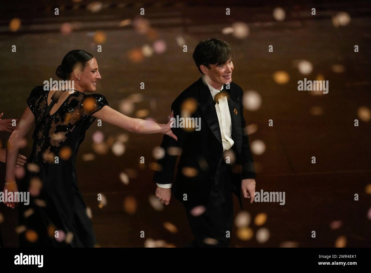Ruth de Jung, left, and Cillian Murphy appear during the Oscars on ...