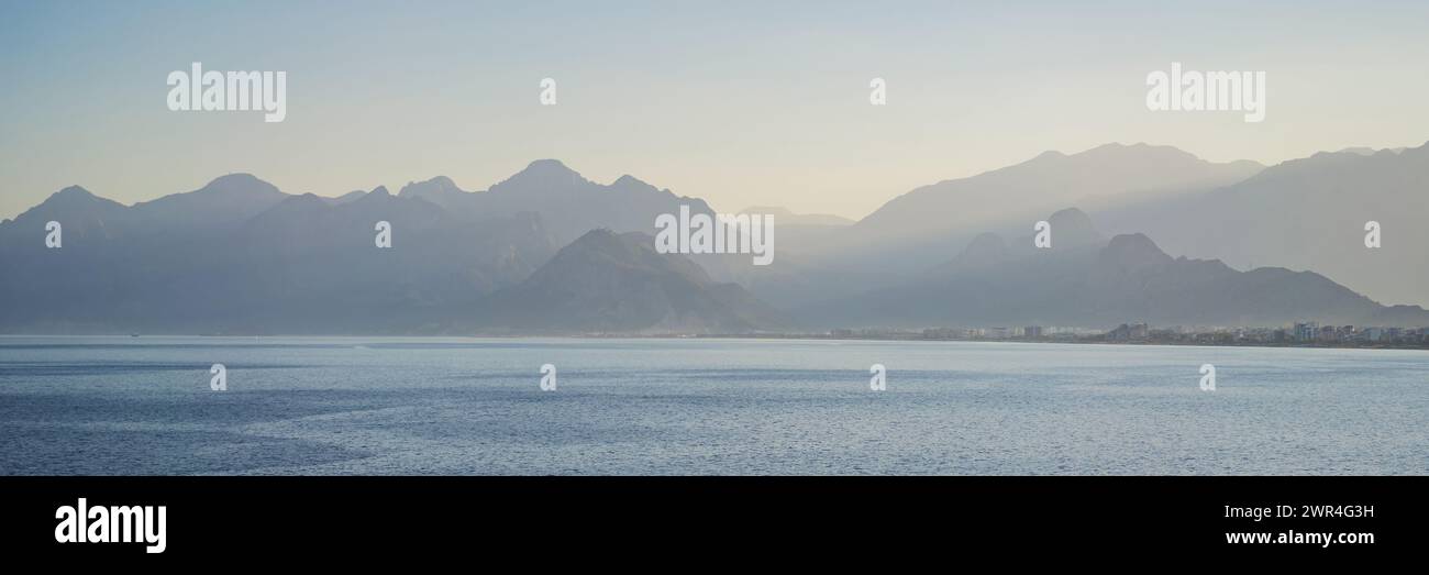 Antalya sea and mountain views, sea in Turkey Antalya City. Turkiye ...