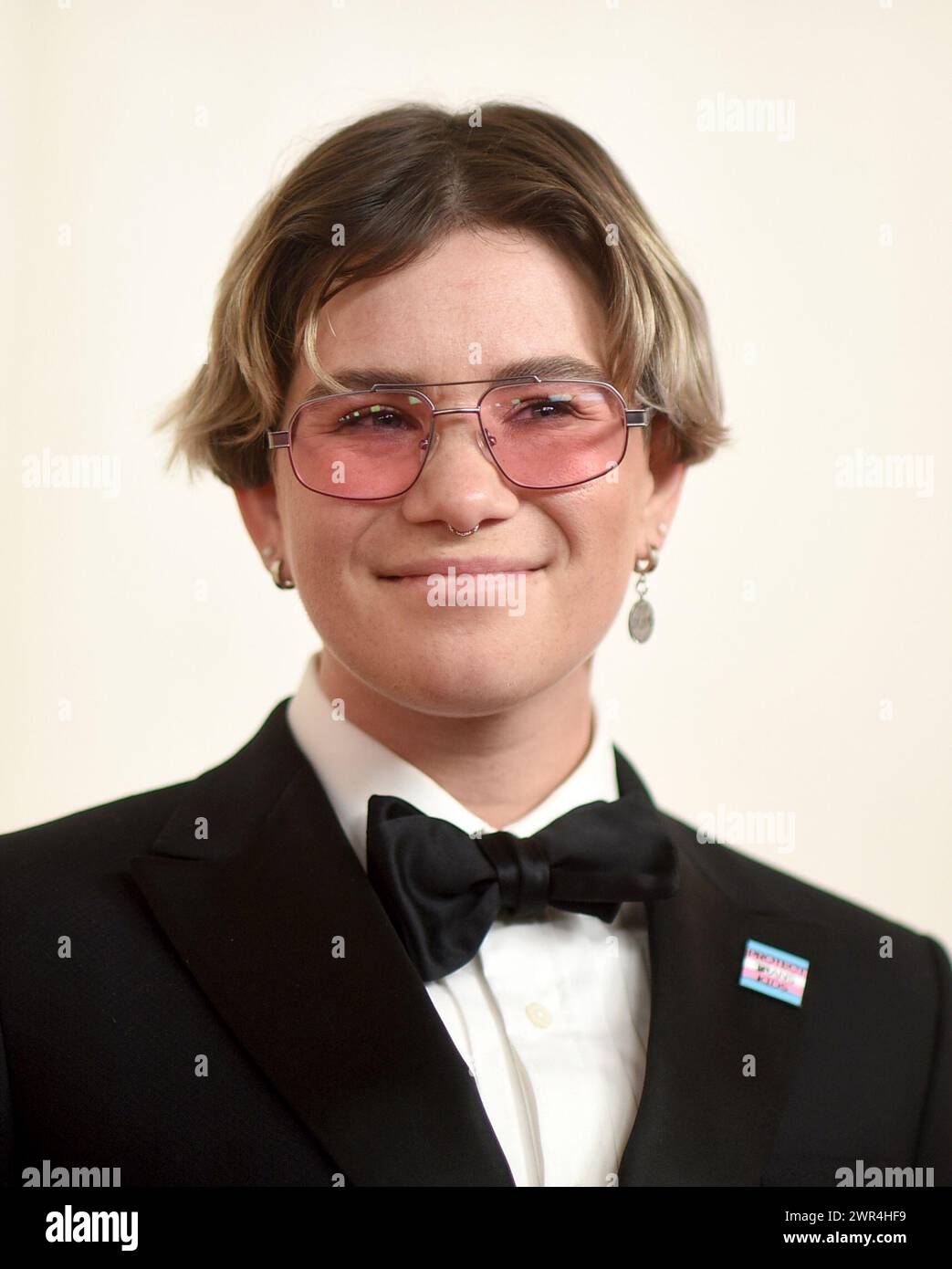 Molly Ostertag arrives at the Oscars on Sunday, March 10, 2024, at the ...