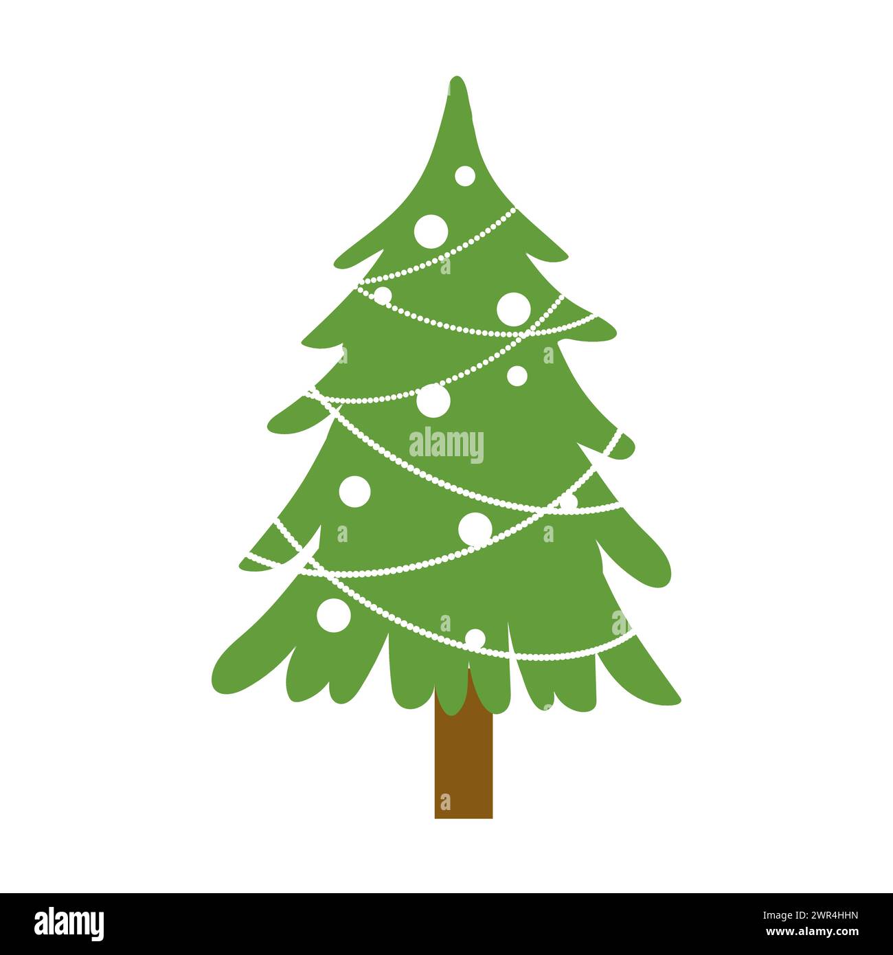 Flat decorated cartoon christmas Stock Vector Images - Alamy