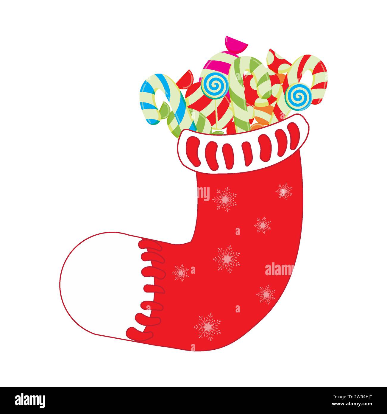 Santa claus sock Stock Vector Images - Alamy