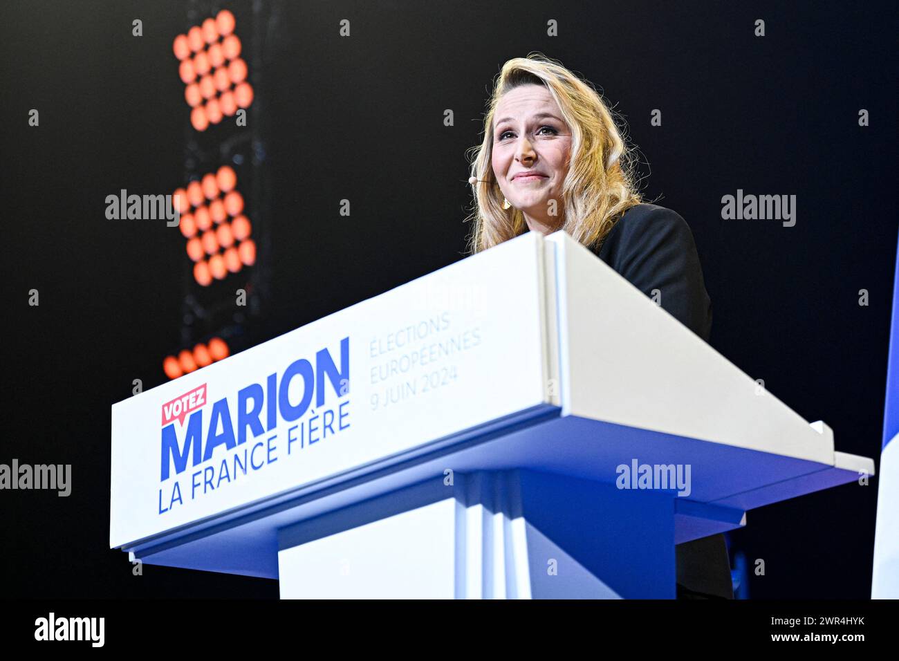 Marion Marechal at the European election campaign launch meeting of the ...