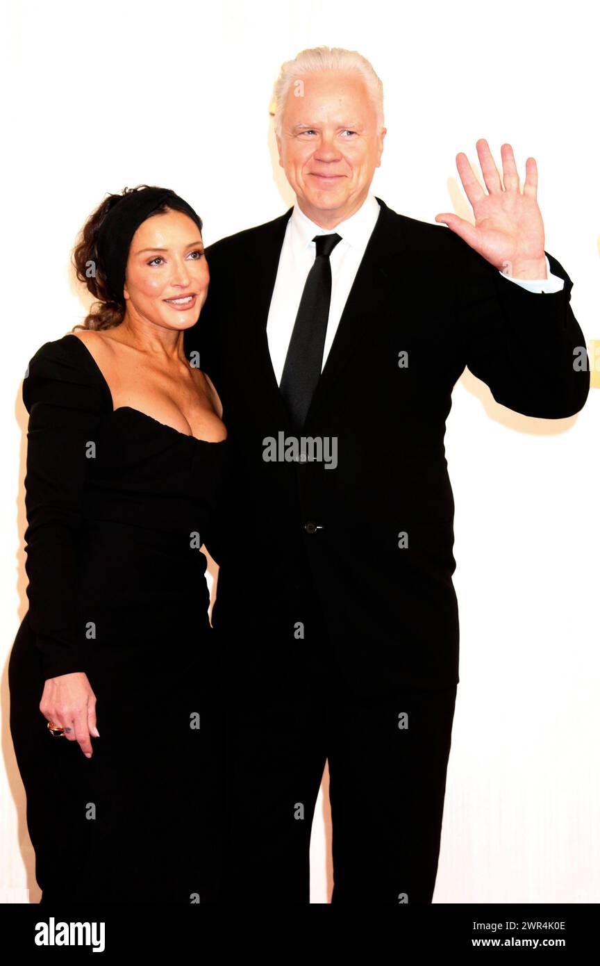 Tim Robbins mit Partnerin Gratiela Brancusi bei der Oscar Verleihung ...