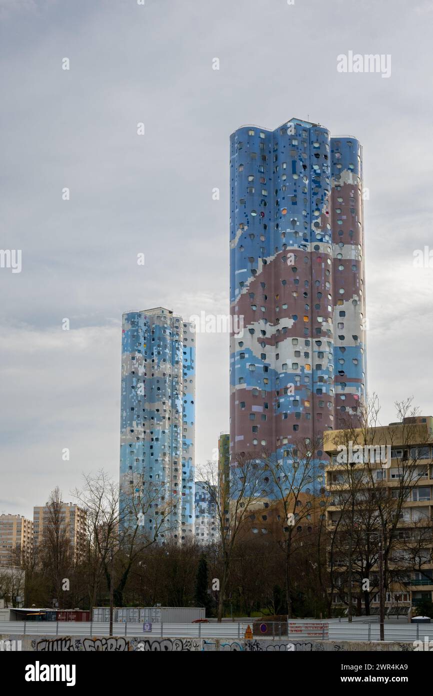 Nanterre, France, Futuristic skyscraper of les tours aillaud by ...