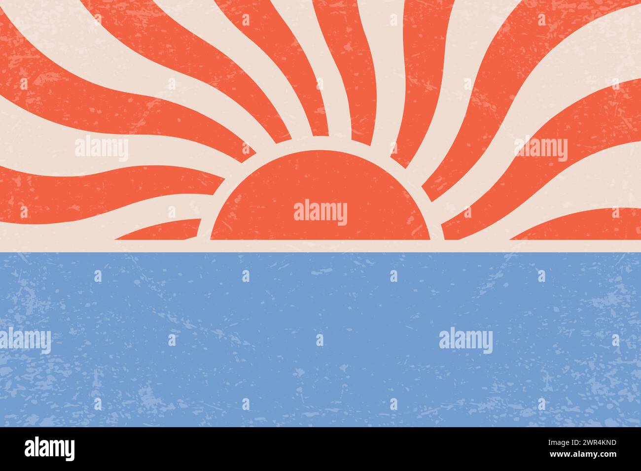 Retro Sunburst Background Vintage Bright Grunge Placard Vector