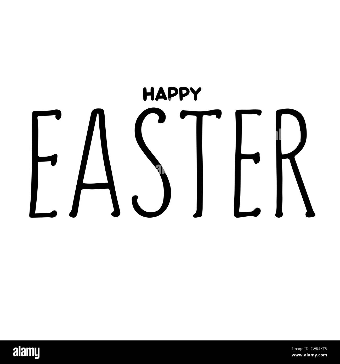 Vector handwriting lettering by Easter day. Background with paschal ...