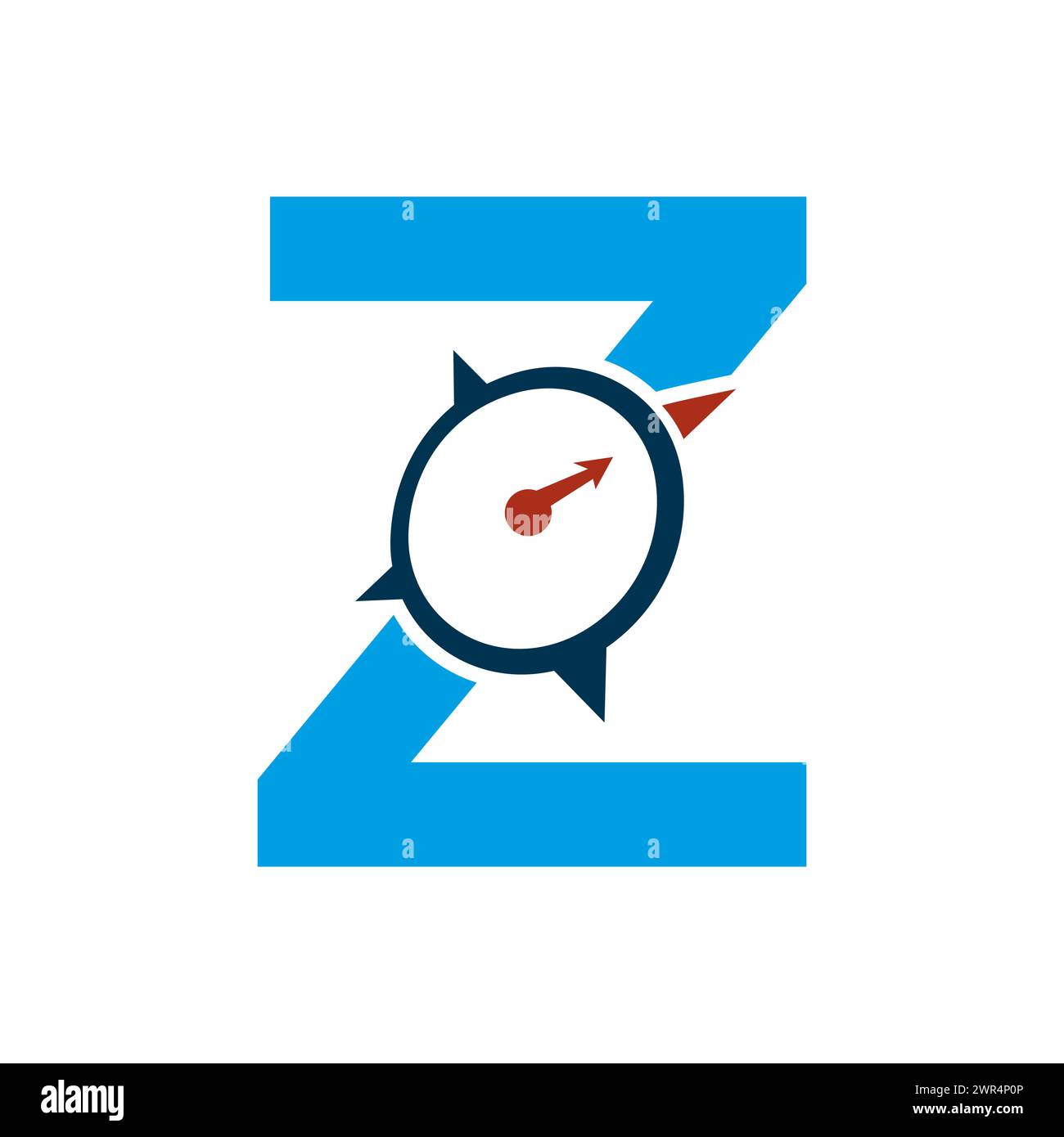 Letter Z Navigator Compass Symbol Vector Template Stock Vector Image ...