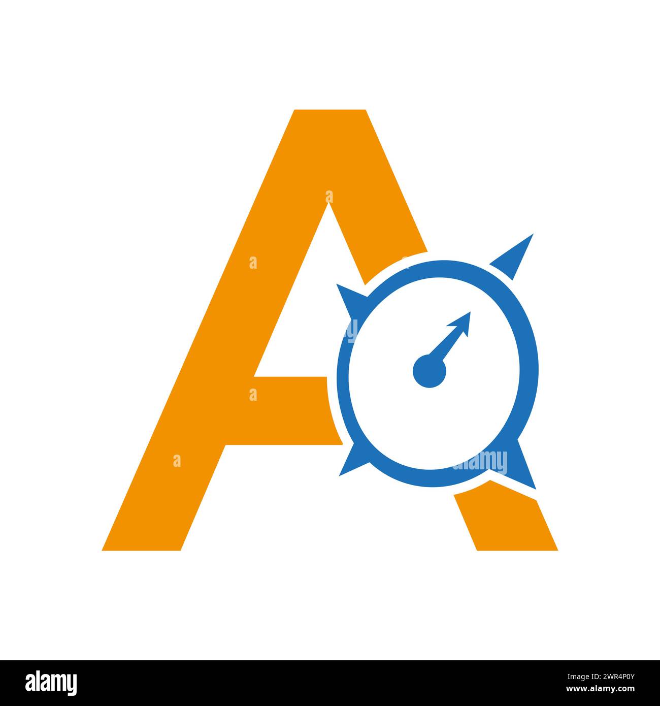 Letter A Navigator Compass Symbol Vector Template Stock Vector Image ...