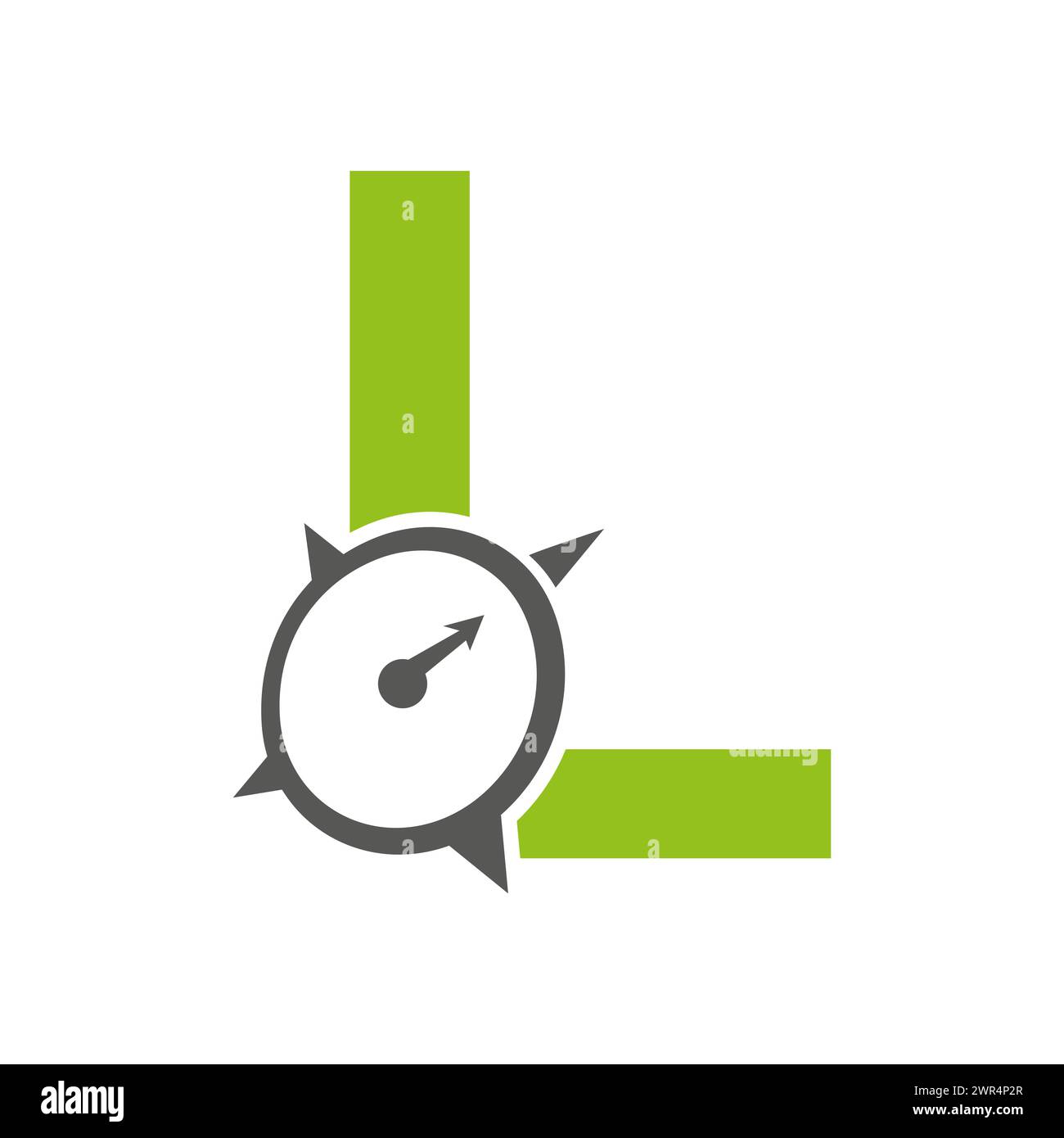 Letter L Navigator Compass Symbol Vector Template Stock Vector Image ...