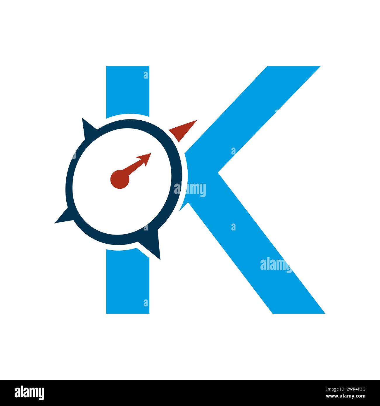 Letter K Navigator Compass Symbol Vector Template Stock Vector Image ...