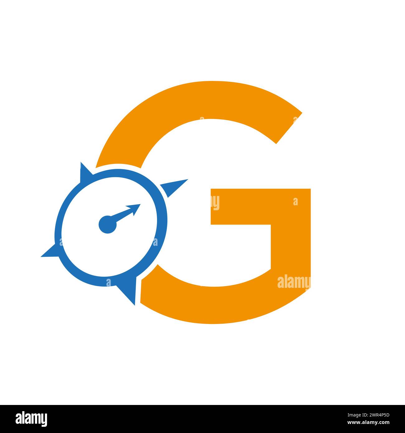 Letter G Navigator Compass Symbol Vector Template Stock Vector Image ...