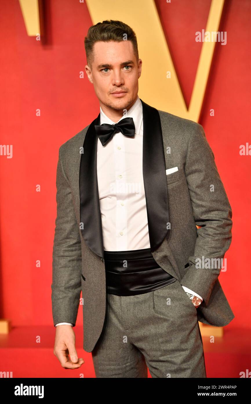 Alexander Dreymon arrives at the Vanity Fair Oscar Party on Sunday ...