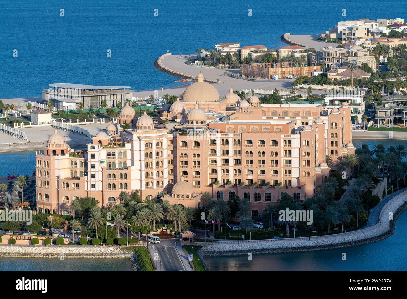 Beautifull Aerial view of Marsa Malaz Kempinski Doha Hotel Stock Photo ...