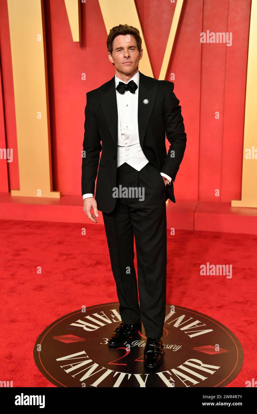 James Marsden arrives at the Vanity Fair Oscar Party on Sunday, March ...